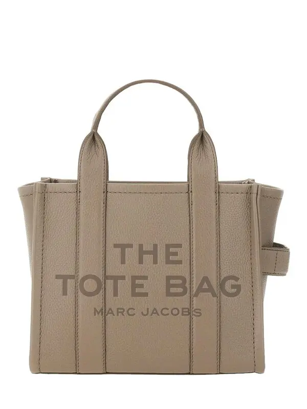 Marc Jacobs Dove Leather Mini The Tote Handbag - Grey
