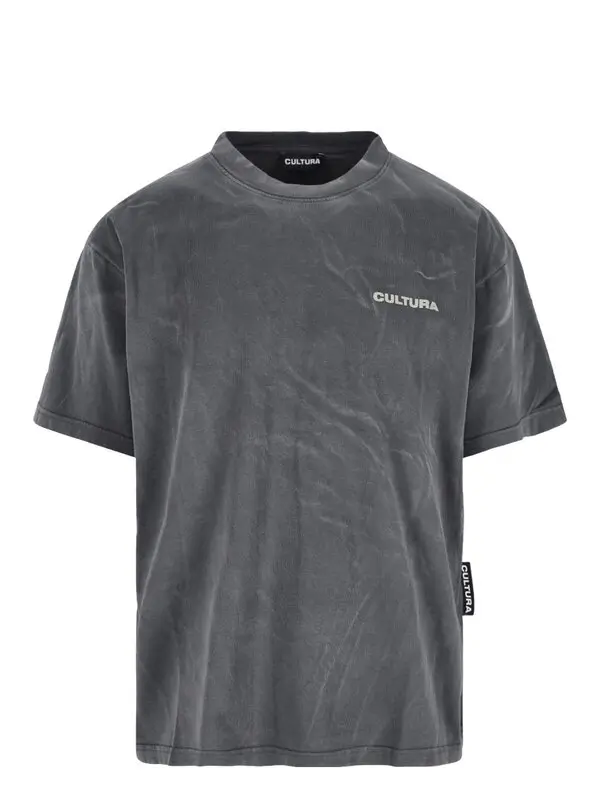CULTURA 100% Cotton Crewneck T-shirt - Grey