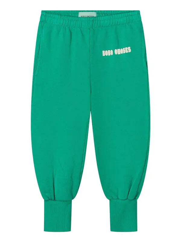 BOBO CHOSES Mini Jogging Trousers With Cuffs - Green