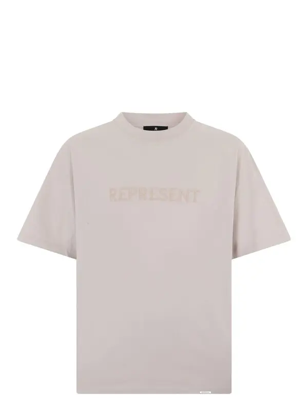 REPRESENT Embroidered Logo Mini T-shirt - Ecru