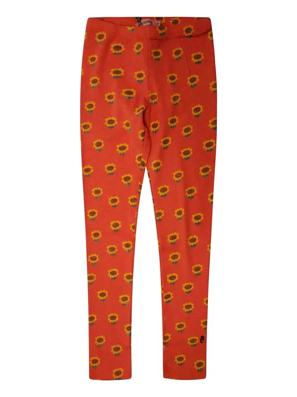 BOBO CHOSES Mini Sunflower Print Leggings - Rosso