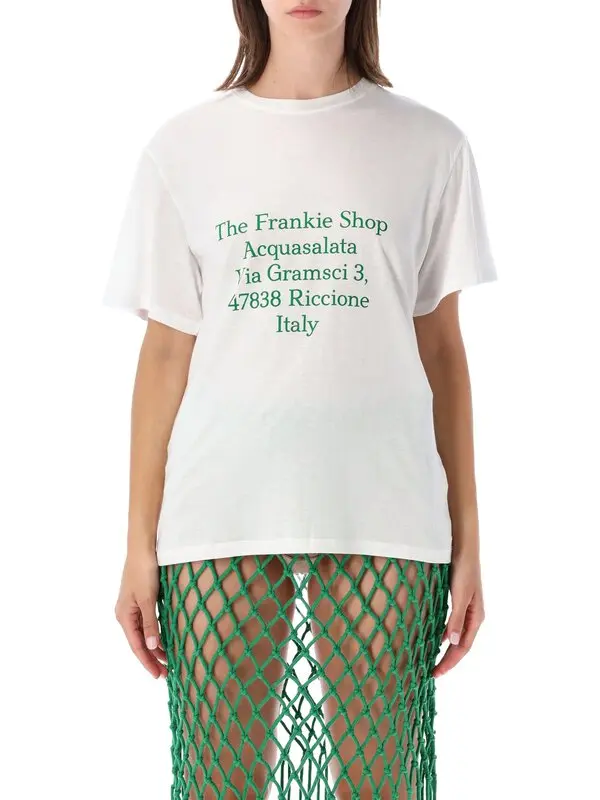 THE FRANKIE SHOP Graphic Oversized Cotton T-shirt - Bianco