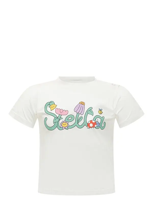Stella McCartney Mini T-shirt With Stampaint Graphic - Ivory