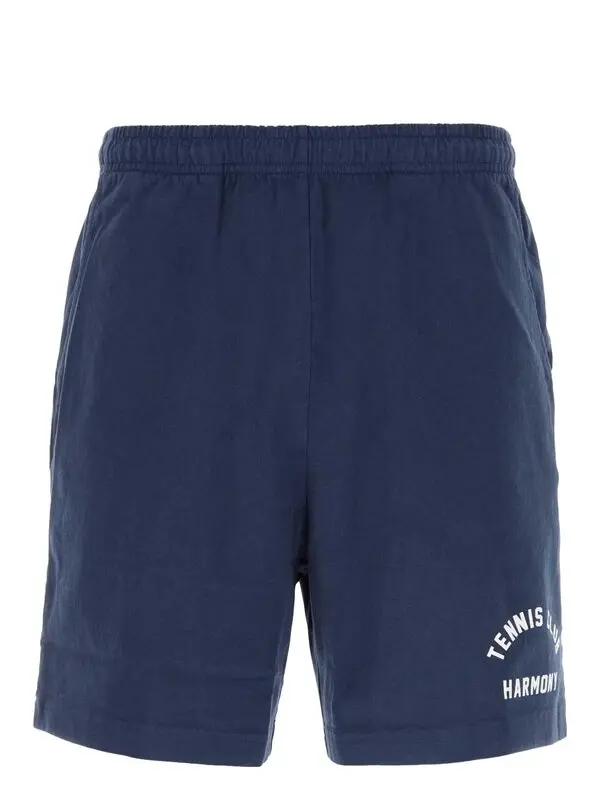 Harmony Cotton Bermuda Shorts For - Blue