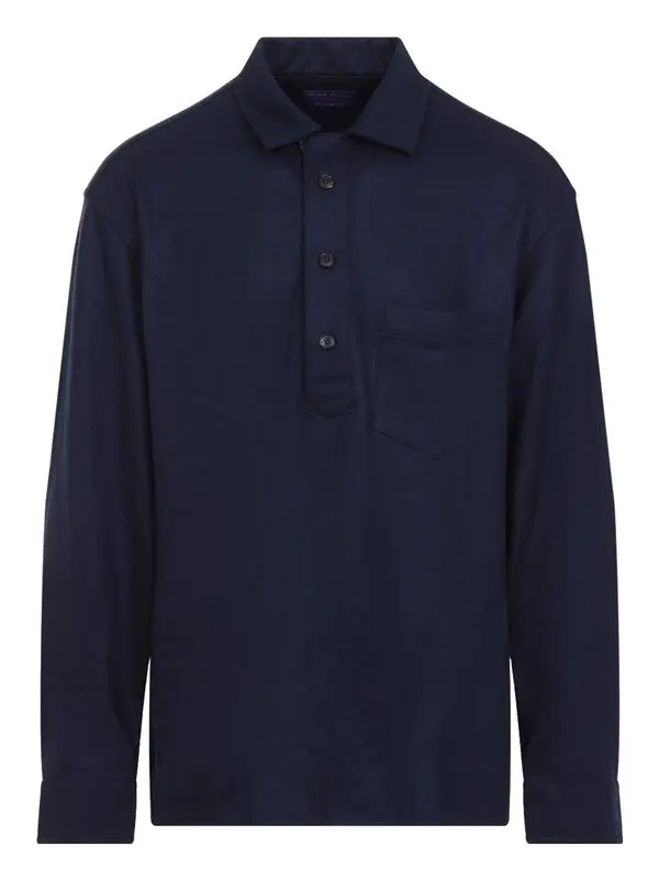 Ralph Lauren Purple Label Cashmere Sport Shirt For - Blue