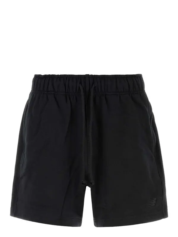 NEW BALANCE Cotton Bermuda Shorts - Black