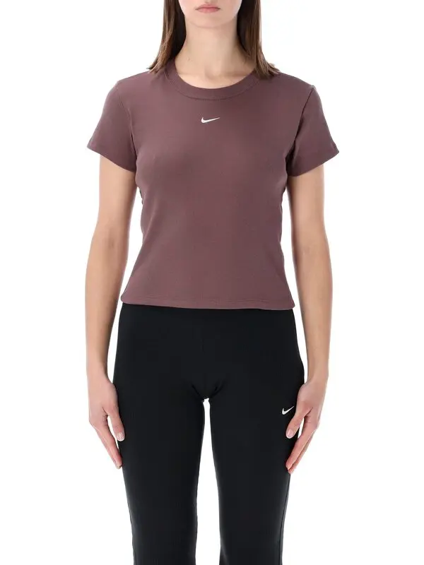 Nike Slim Fit Ribbed Short Sleeve T-shirt - Tattoo