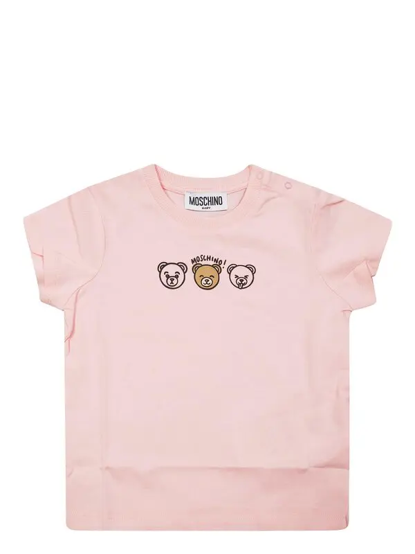 Moschino Iconic Teddy Bear Graphic T-shirt - Rosa