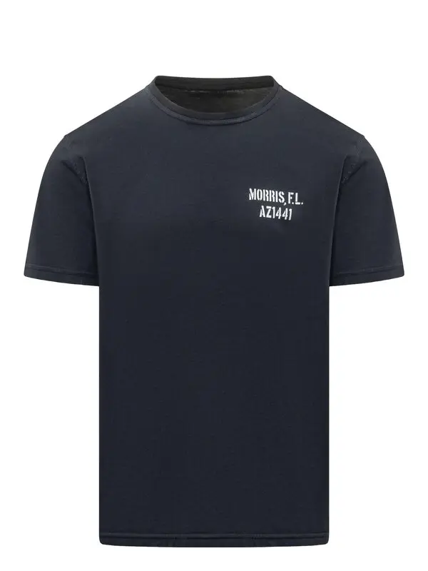 BL'KER Classic T-shirt With Stampaint Front Design - Navy