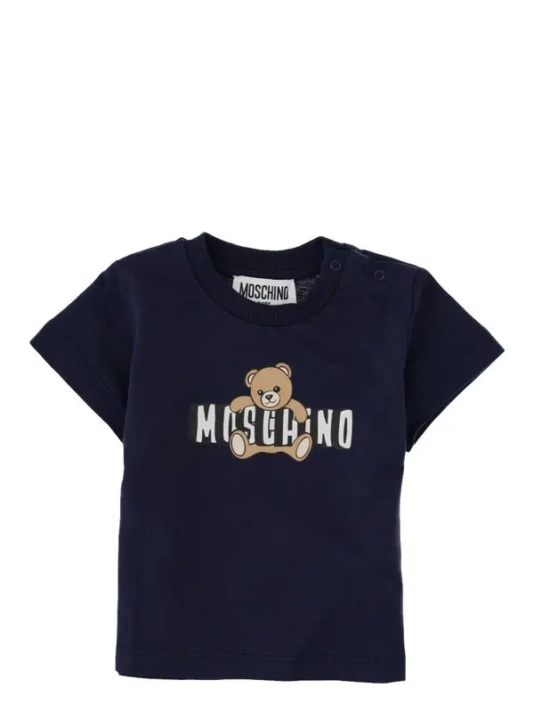 Moschino Teddy Bear Graphic Cotton T-shirt - Blue