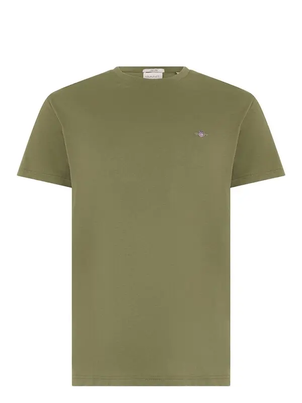 Gant Slim Fit Cotton T-shirt Essential Style For - Green