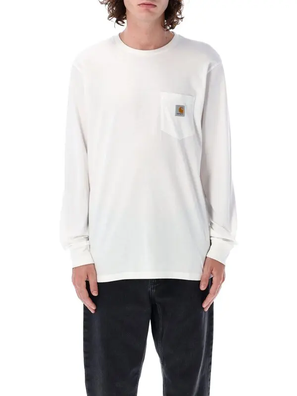 Carhartt Work In Progress Long Sleeve Pocket T-shirt - White