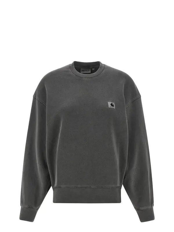 Carhartt Work In Progress Crewneck Sweatshirt With Logo Detail - Black