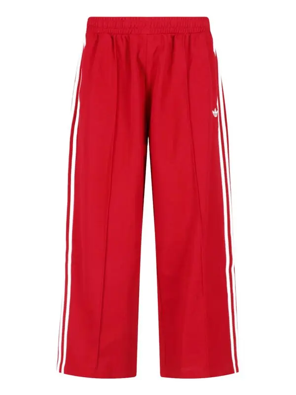 Adidas Cotton-blend Trousers With Recycled Polyester - Red