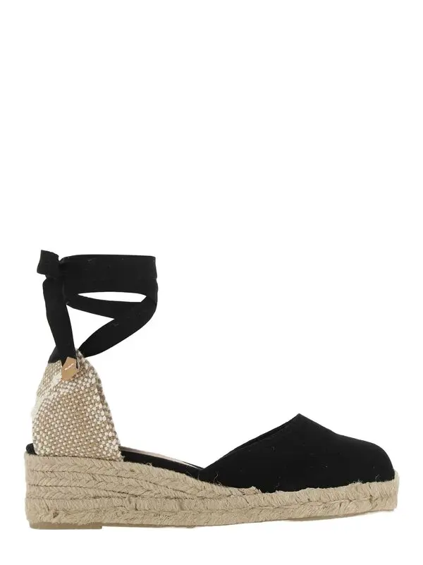 CastaÑer Canvas Carina Wedges - Black