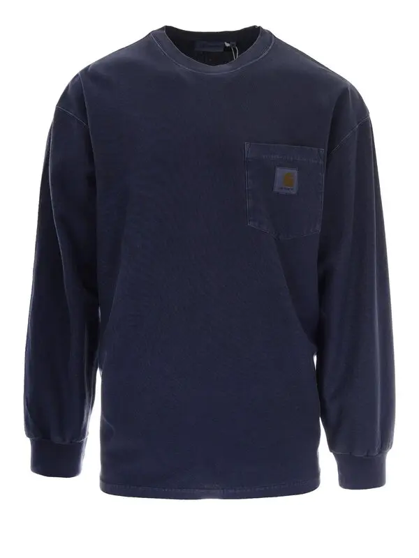 Carhartt Work In Progress Long-sleeve Pocket T-shirt - Dark Navy