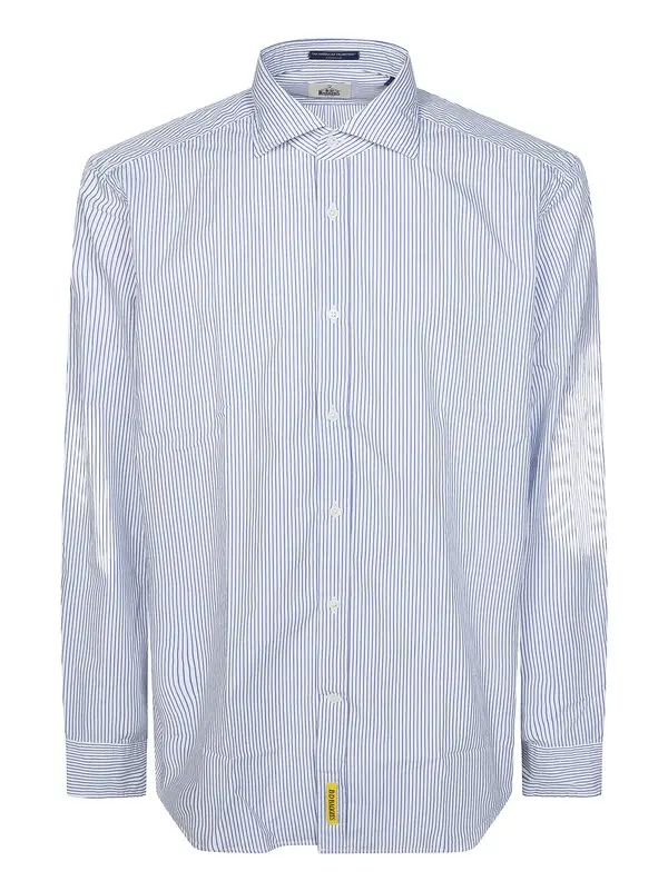 BDBAGGIES Micro Stripe Mini Shirt - Blu