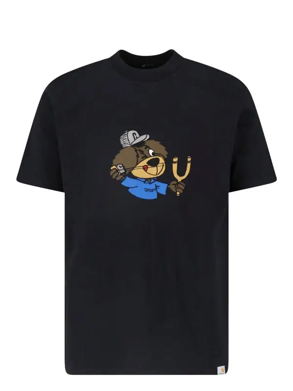 Carhartt Work In Progress Graphic Cotton T-shirt - Black