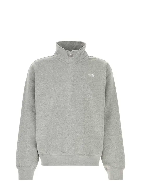 The North Face Half-zip Cotton-blend Sweatshirt - Grey