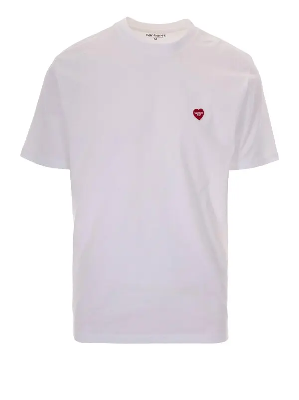 Carhartt Work In Progress Heart Logo Cotton T-shirt - White-red