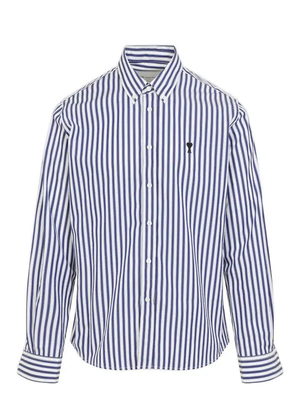 AMI Paris Classic Fit Cotton Shirt - Blue