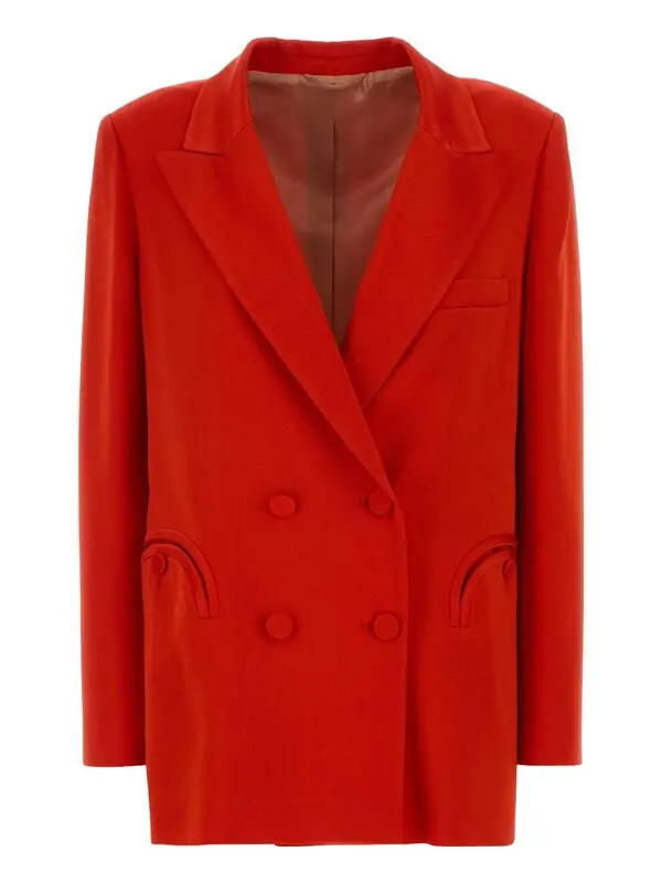 BLAZE Novalis Crepe Blazer For - Red