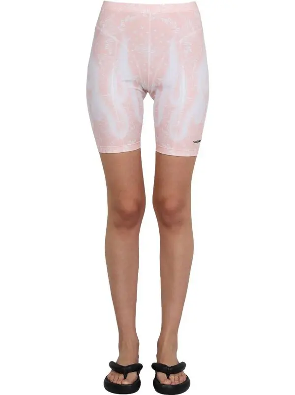 VISION OF SUPER Logo Mini Cyclist Bermuda Shorts - Pink