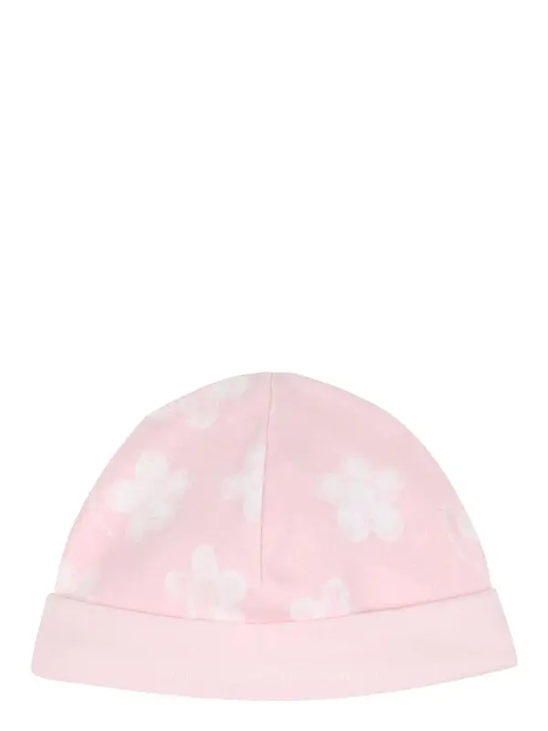 Marc Jacobs Floral Long Sleeve Mini Outfit With Matching Hat - Pink