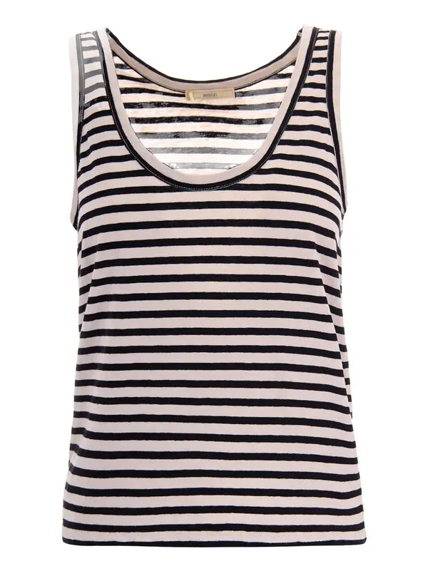 SESSUN Striped Tank - Sandblack