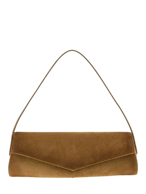 JIL SANDER Kante Flap Shoulder Bag - Walnut