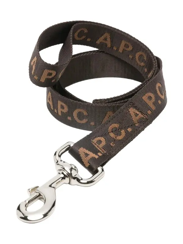 A.p.c. Jacquard Logo Motif Nylon Hook Fastening Accessory - Marrone