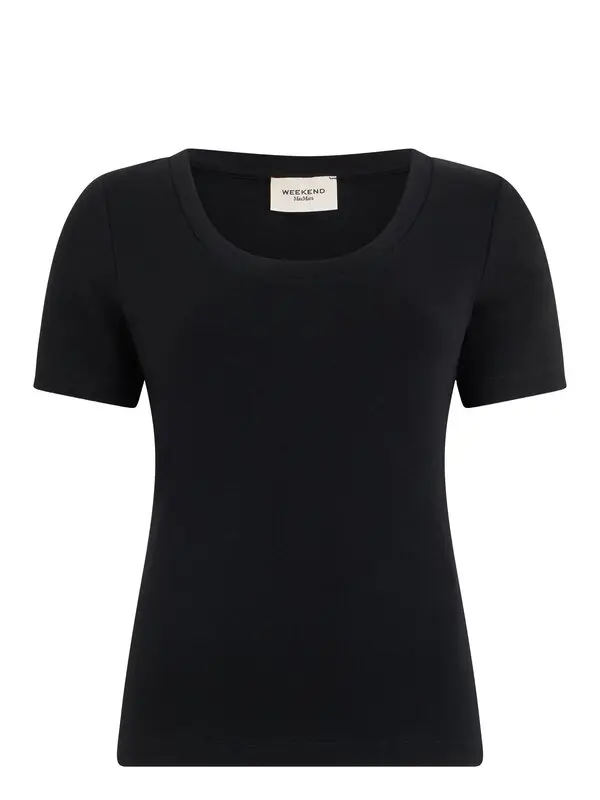 Max Mara Weekend-inspired Slim-fit Cotton T-shirt - Black