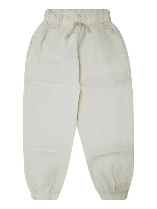 1+IN THE FAMILY 1+ In The Family Cotton Mini Trousers With Drawstring - Bianco