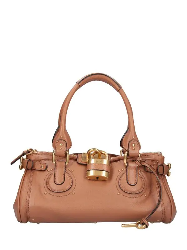 Chloé Mini Buffalo Leather Crossbody Bag With Gold Tone Clasp - Brown