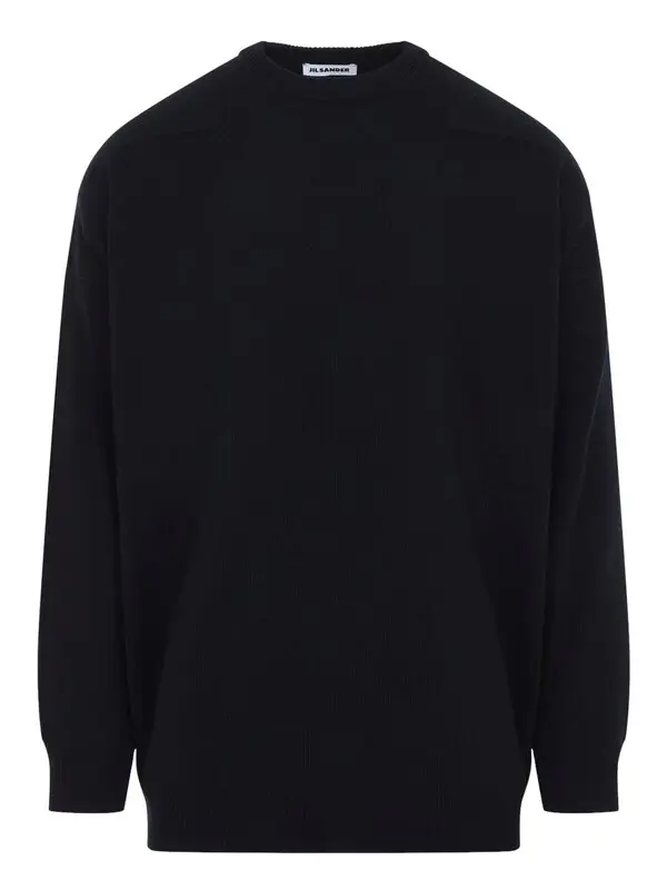 JIL SANDER Wool Blend Jumper Sweater - Blue