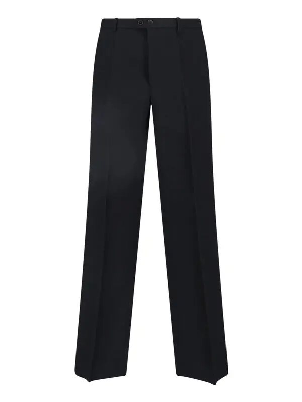 JIL SANDER Tailored Wool Trousers - Black