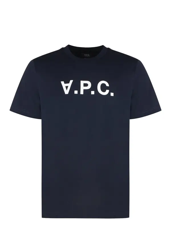 A.p.c. Standard Grand Vpc Cotton T-shirt - Blue