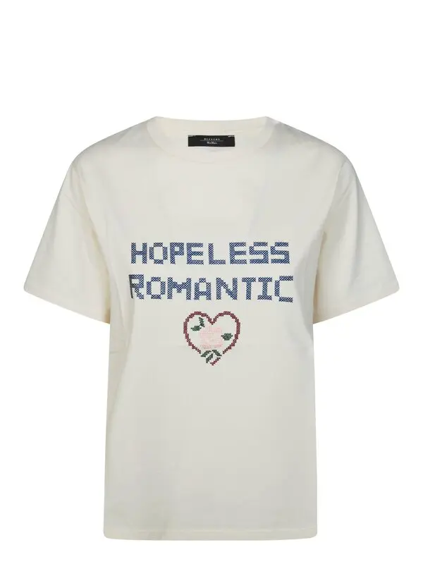 Max Mara Weekend T-shirt Stamped Design - Verde
