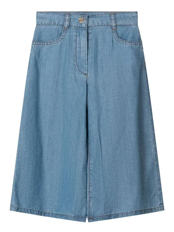 Twin-set Mini Paintntaloni Trousers - Chambray Light Blue