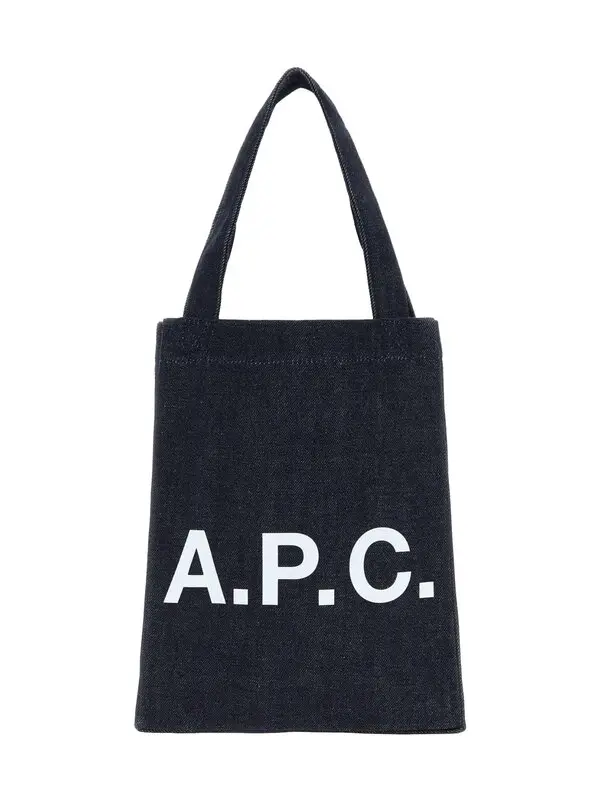 A.p.c. Demi Small Lou" Cotton Shopping Tote - Blue