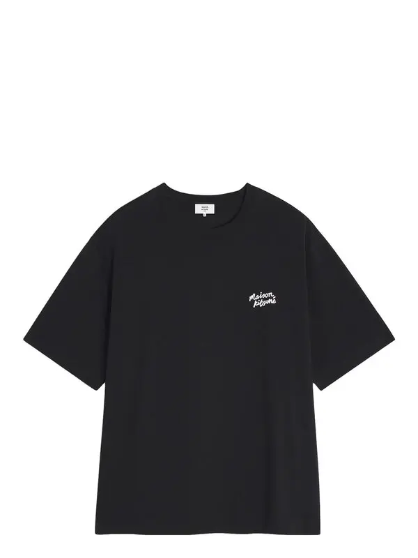 Maison Kitsuné Oversized Handwriting Cotton T-shirt - Black/white