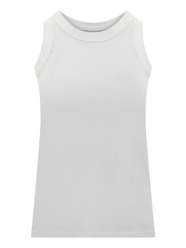 Loulou De Saison Essential Giro-neck Cut Top - White