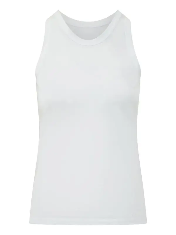 Loulou De Saison Essential Giro-neck Cut Top - White