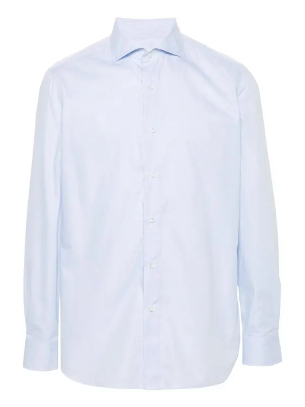 LUIGI BORRELLI 100% Cotton Dress Shirt - White
