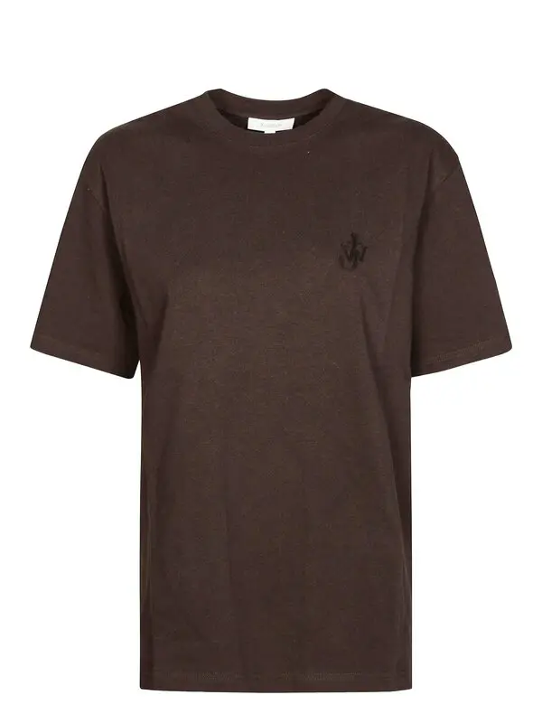 JW Anderson Embroidered Logo Cotton T-shirt - Nero
