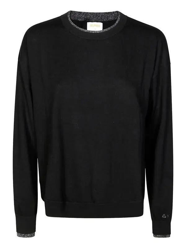 SUN 68 Lurex Knit Cardigan For - Nero