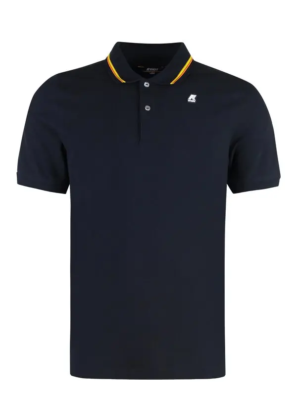 K-WAY Classic Cotton-piqué Polo Shirt For - Blue