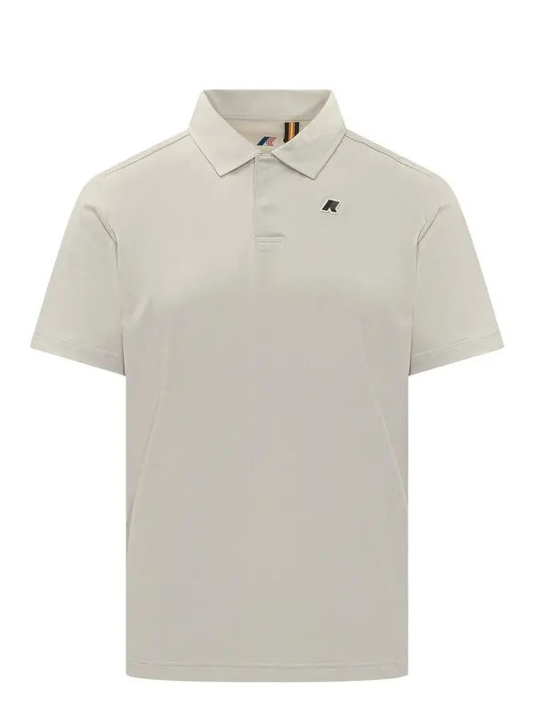 K-WAY Sleeve-cut Polo With Logo - Beige Lt