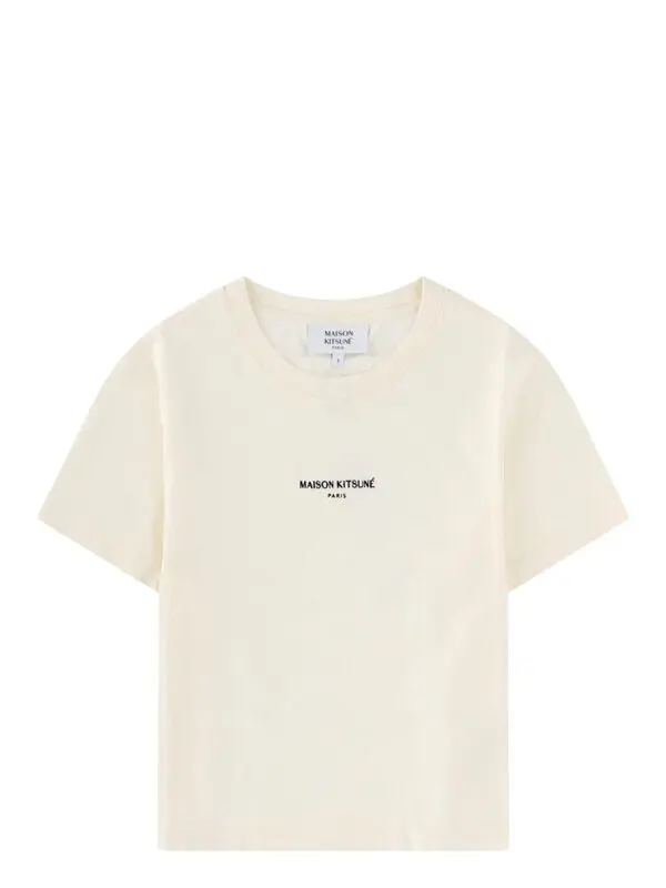 Maison Kitsuné Organic Cotton T-shirt For - Beige