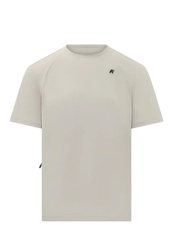K-WAY Logo Applied T-shirt - Beige Lt